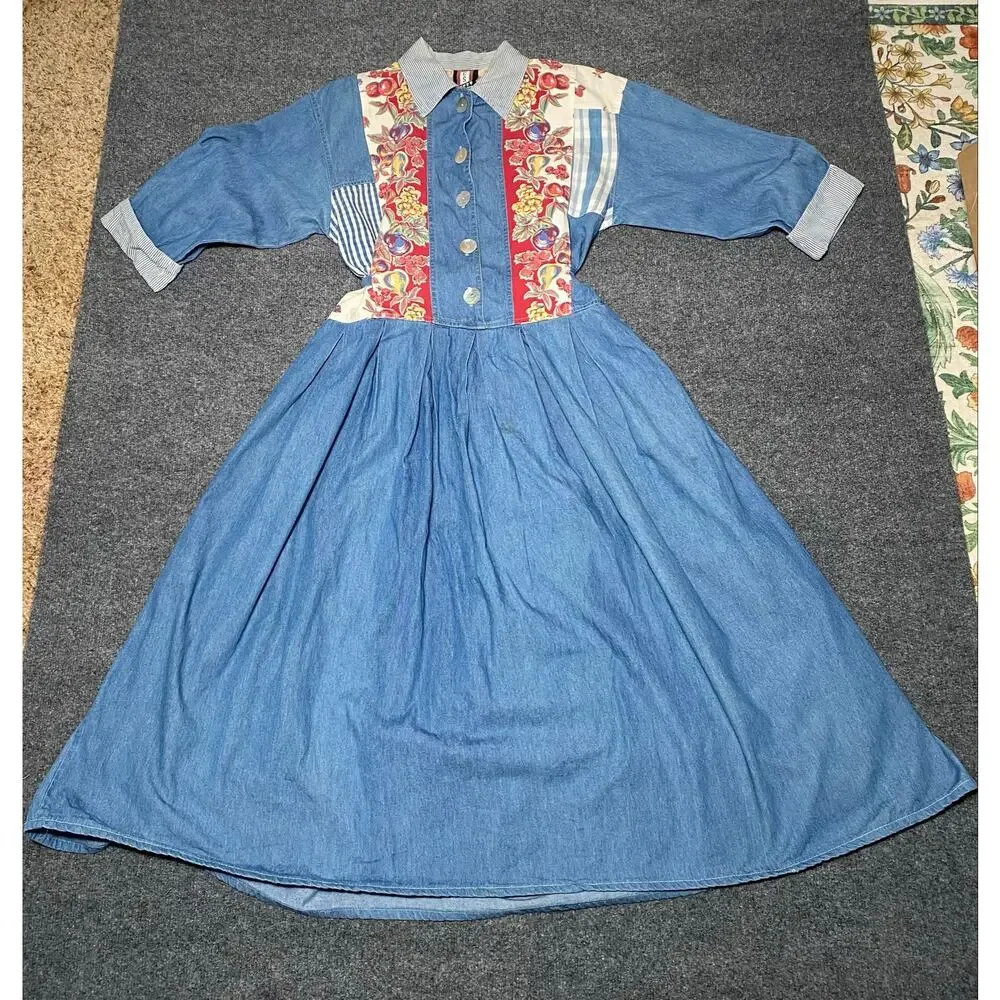 Choon Sports | Dresses | Vintage Choon Sportdenim Patchwork Western ...